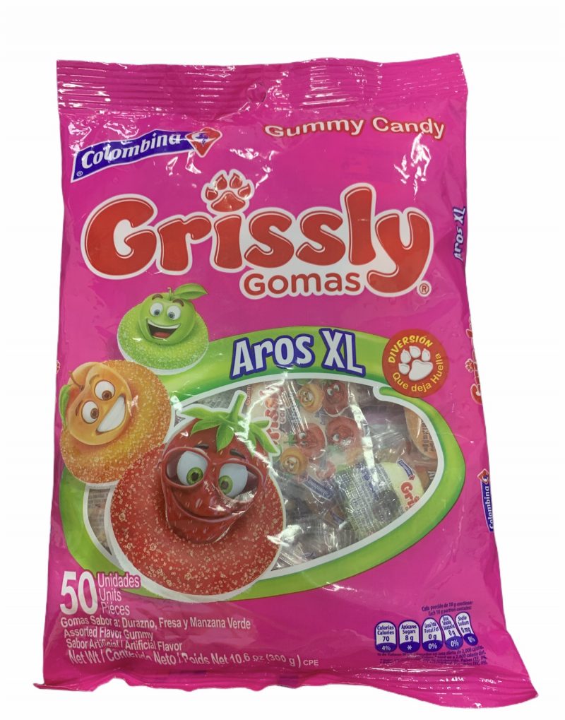 GOMAS GRISSLY AROS XL COLOMBINA * 50 UNDS – SUPERMERCADO METRÓPOLIS 21
