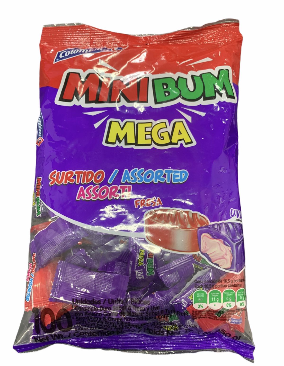 MINI BUM MEGA SURTIDO COLOMBINA * 24 UNDS – SUPERMERCADO METRÓPOLIS 21