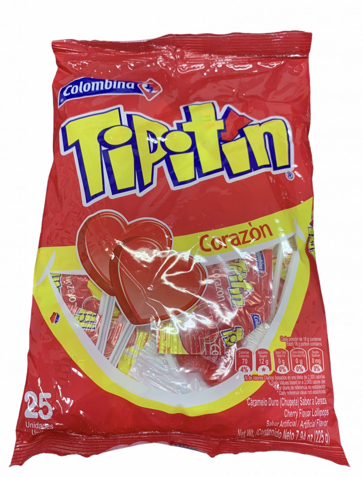 TIPITIN CORAZON COLOMBINA * 25 UNDS – SUPERMERCADO METRÓPOLIS 21