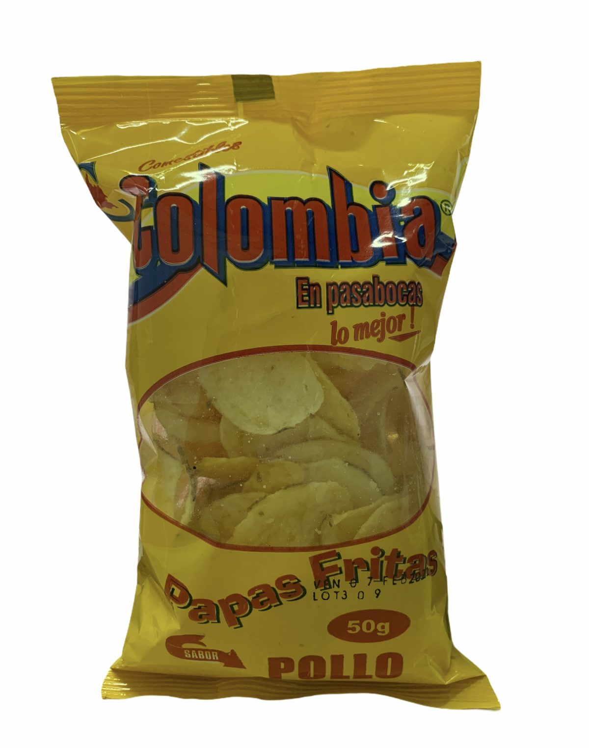 Comestibles Colombia Papas Pollo 50g – SUPERMERCADO METRÓPOLIS 21